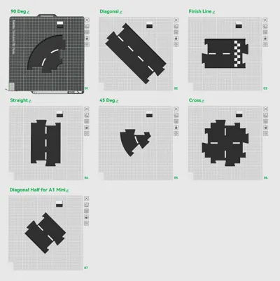 Modular CyberBrick Race Track Builder by linton MakerWorld: Download ...