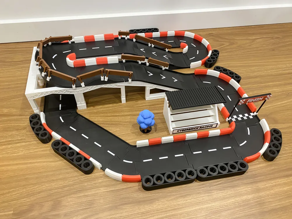 Modular CyberBrick Race Track Builder - Free 3D Print Model - MakerWorld