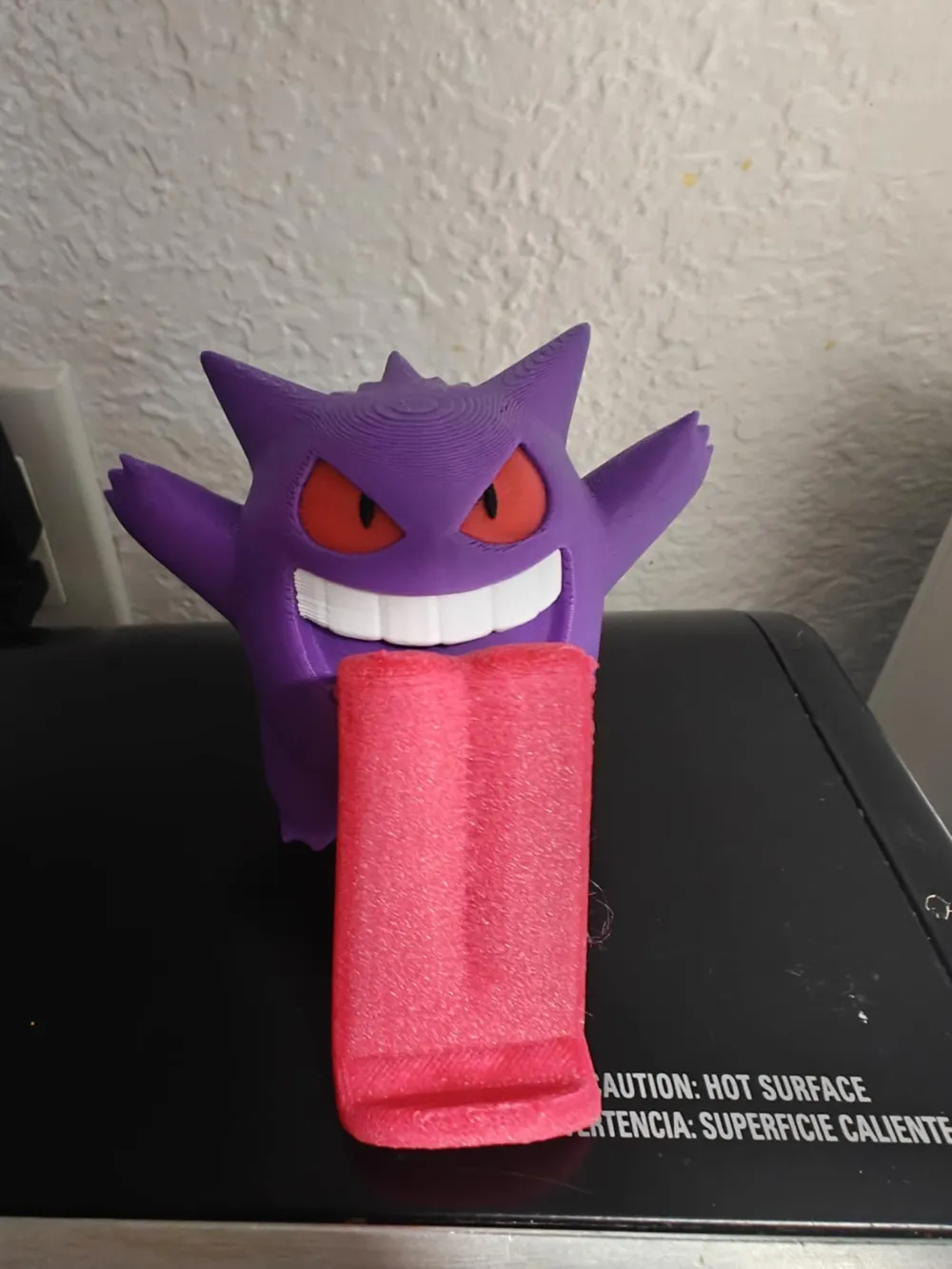 Gengar Cell phone holder Remixed by 3dbick MakerWorld: Download Free 3D Models