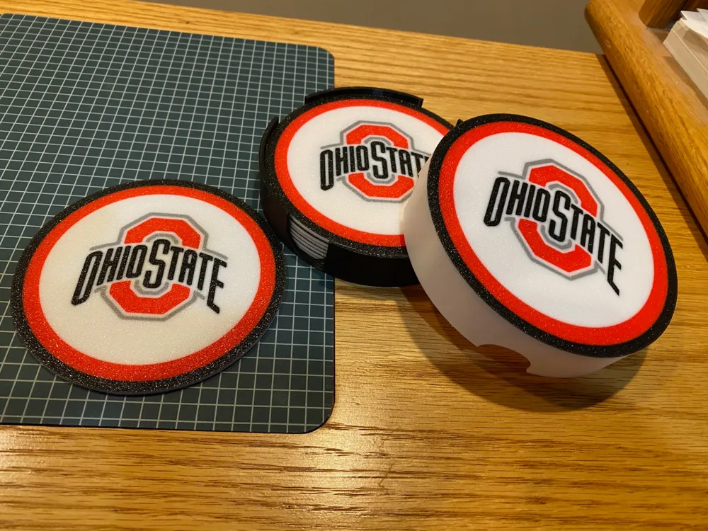 Ohio State Coaster "Full Set" Coaster, Caddy w/Full Color Top by CYBR3D ...