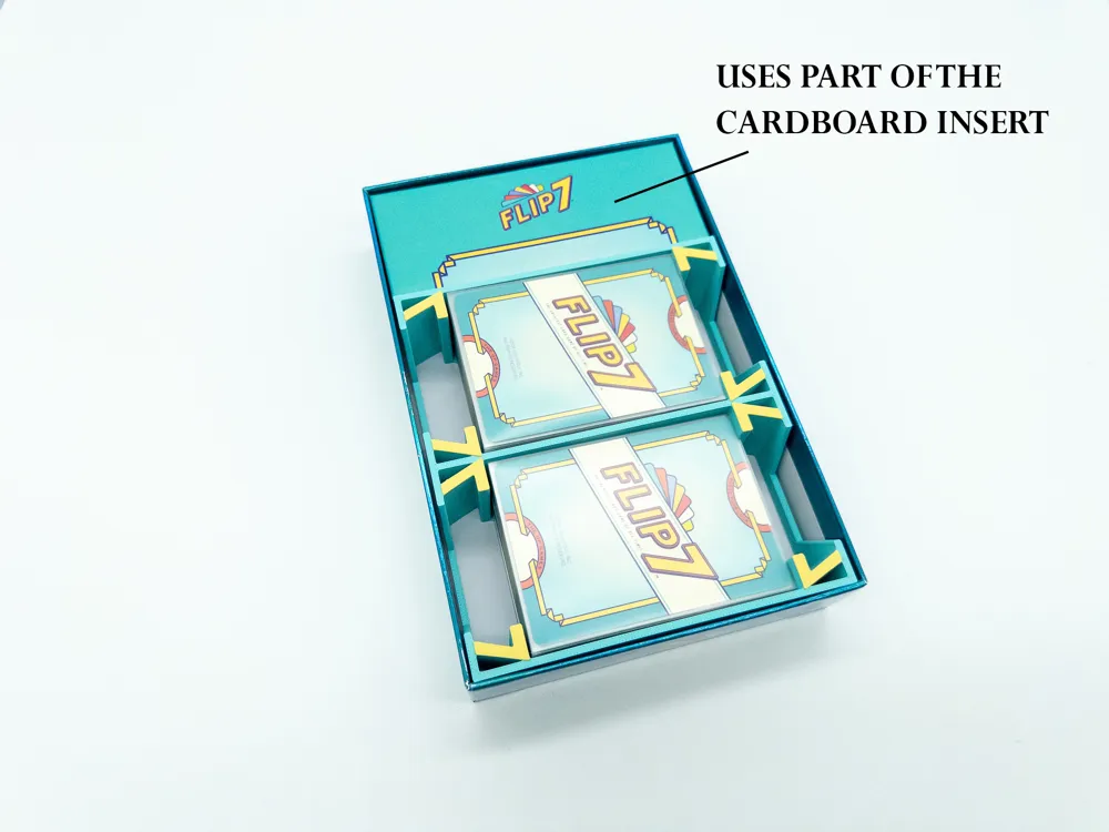 Flip 7 Insert, fits sleeved cards. Optional Lid. by Box To Board ...