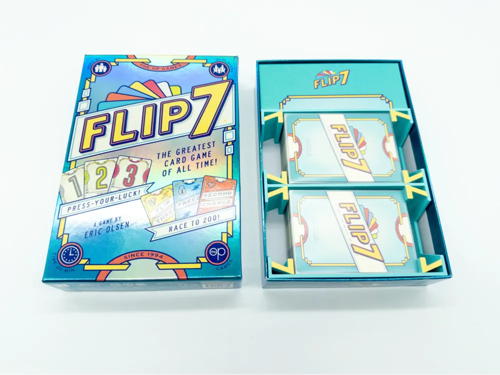 Flip 7 Insert, fits sleeved cards. Optional Lid. by Box To Board ...