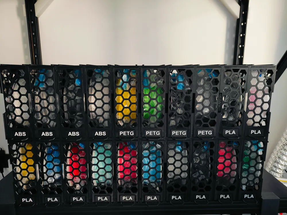 Stackable filament spool storage rack by AnalogKnight - MakerWorld