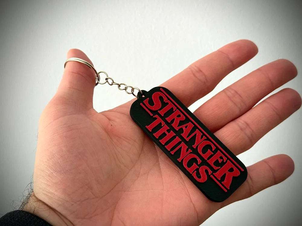Stranger Things Keychain v2 - Free 3D Print Model - MakerWorld