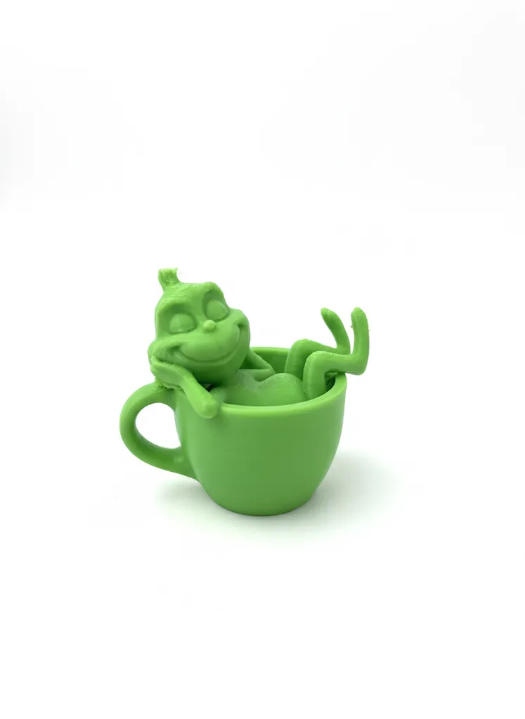 Relaxing Grinch in a Cup - Free 3D Print Model - MakerWorld