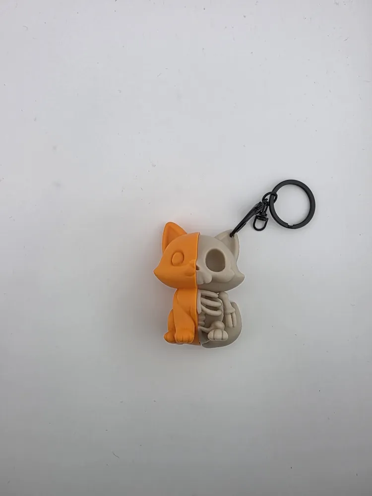 Fox Skeleton Cute Skeleton Animal Charm kawaii by Mad power MakerWorld: Download Free 3D Models