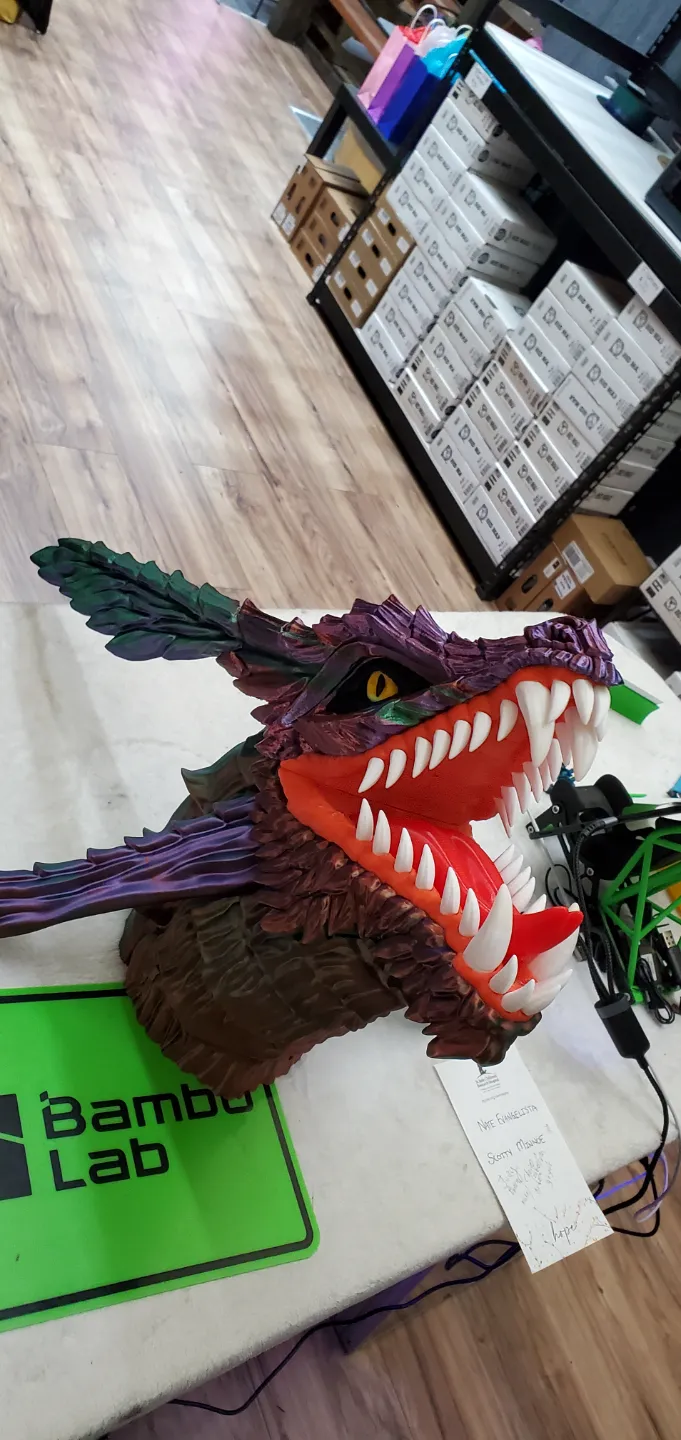 Realistic Rayquaza Dragon Head by Becca_3D / Kaijumon MakerWorld ...