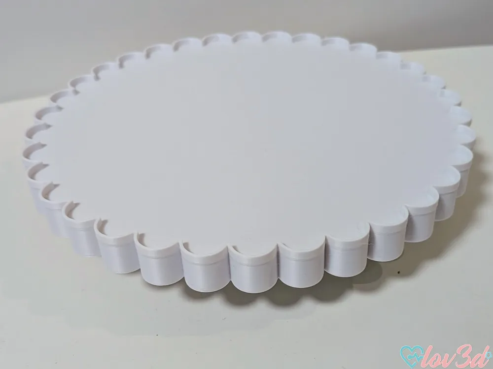 Scalloped Round Display Tray - Free 3D Print Model - MakerWorld