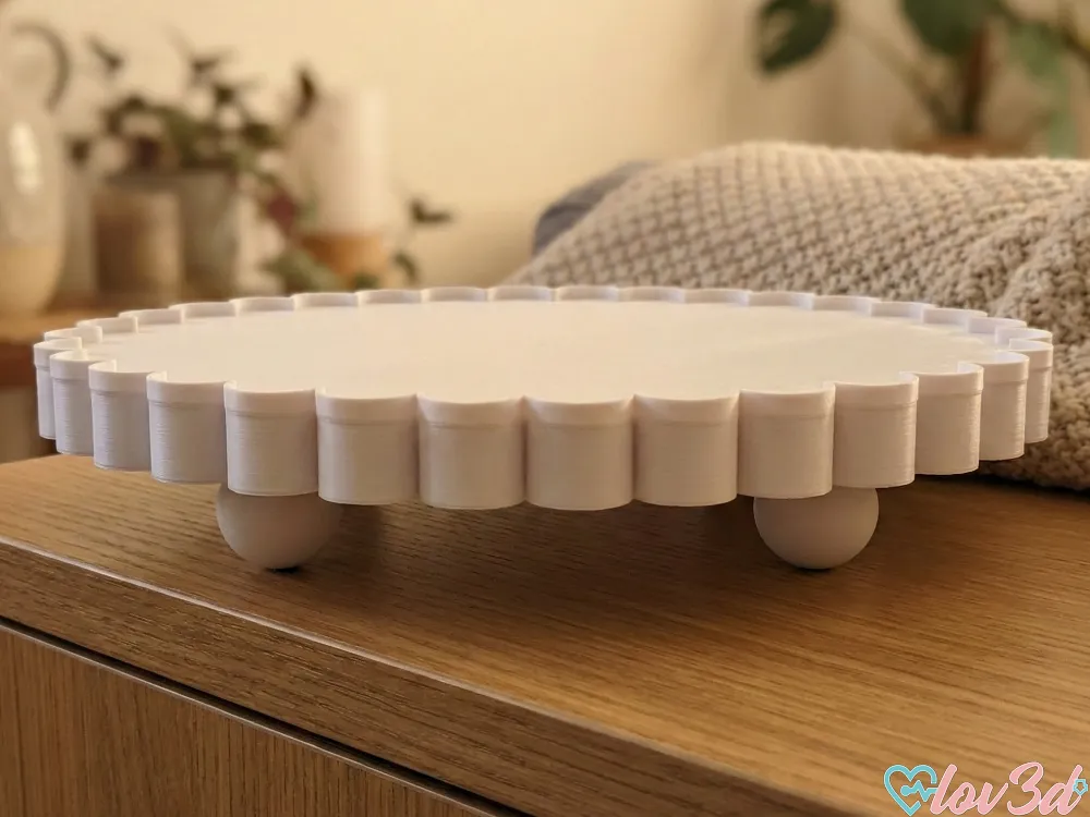 Scalloped Round Display Tray - Free 3D Print Model - MakerWorld