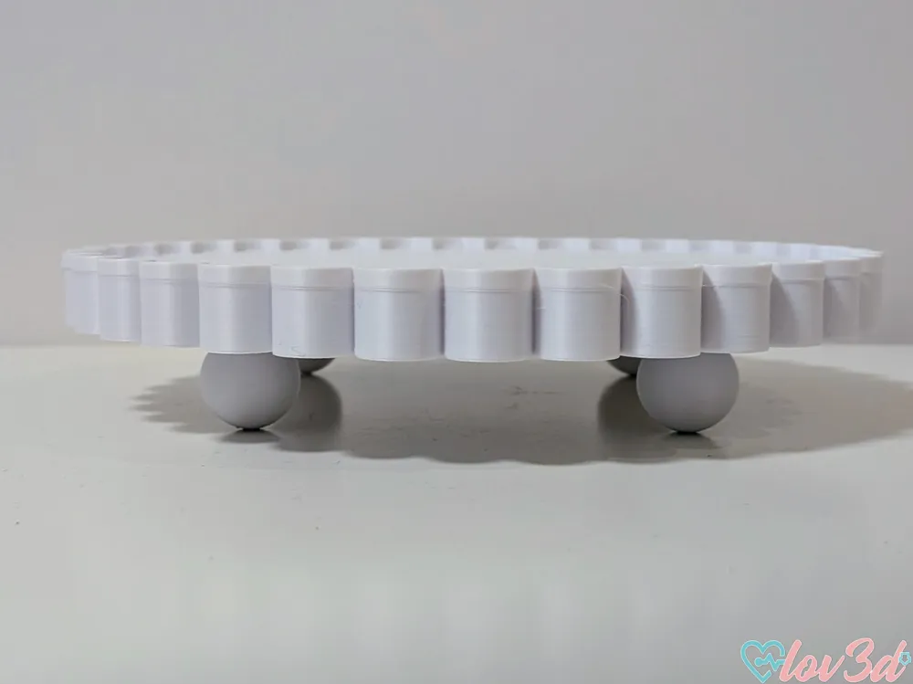 Scalloped Round Display Tray - Free 3D Print Model - MakerWorld