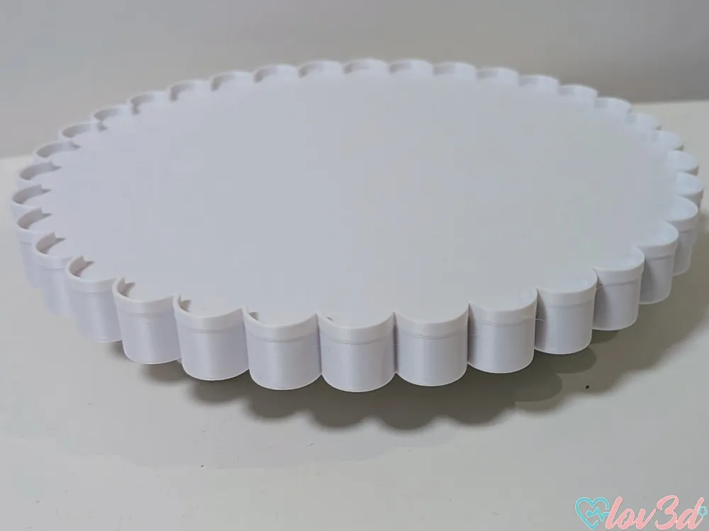 Scalloped Round Display Tray - Free 3D Print Model - MakerWorld
