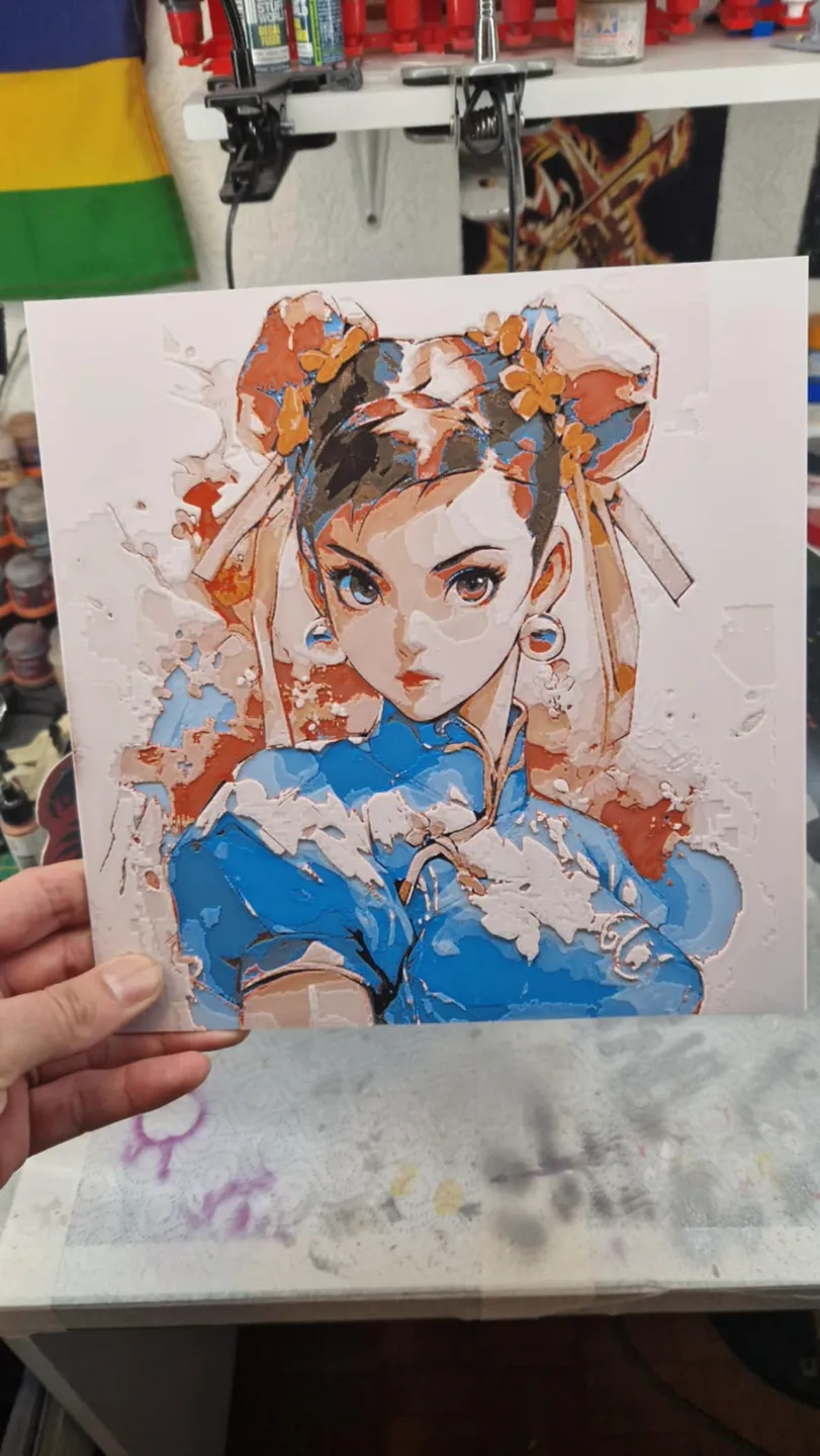 Street Fighter - Chun Li Hueforge by Dakiren - MakerWorld