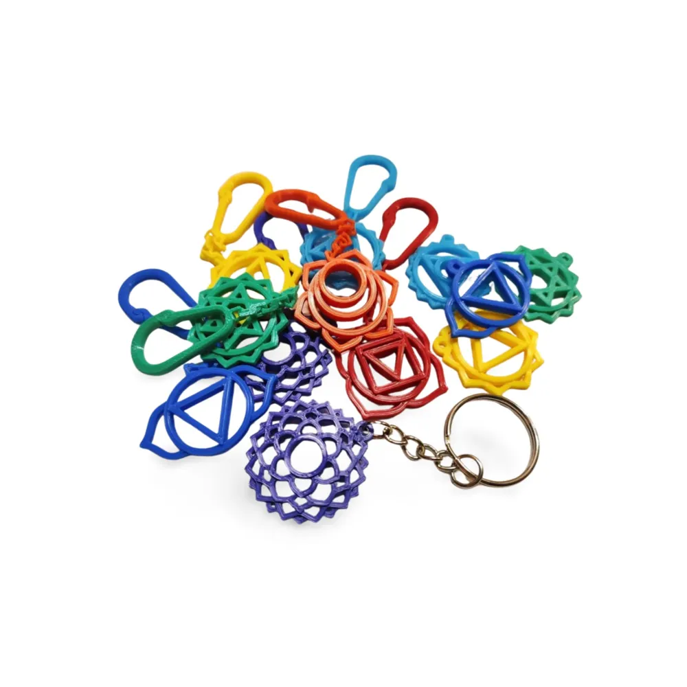 Chakras Keychain Set - Free 3D Print Model - MakerWorld