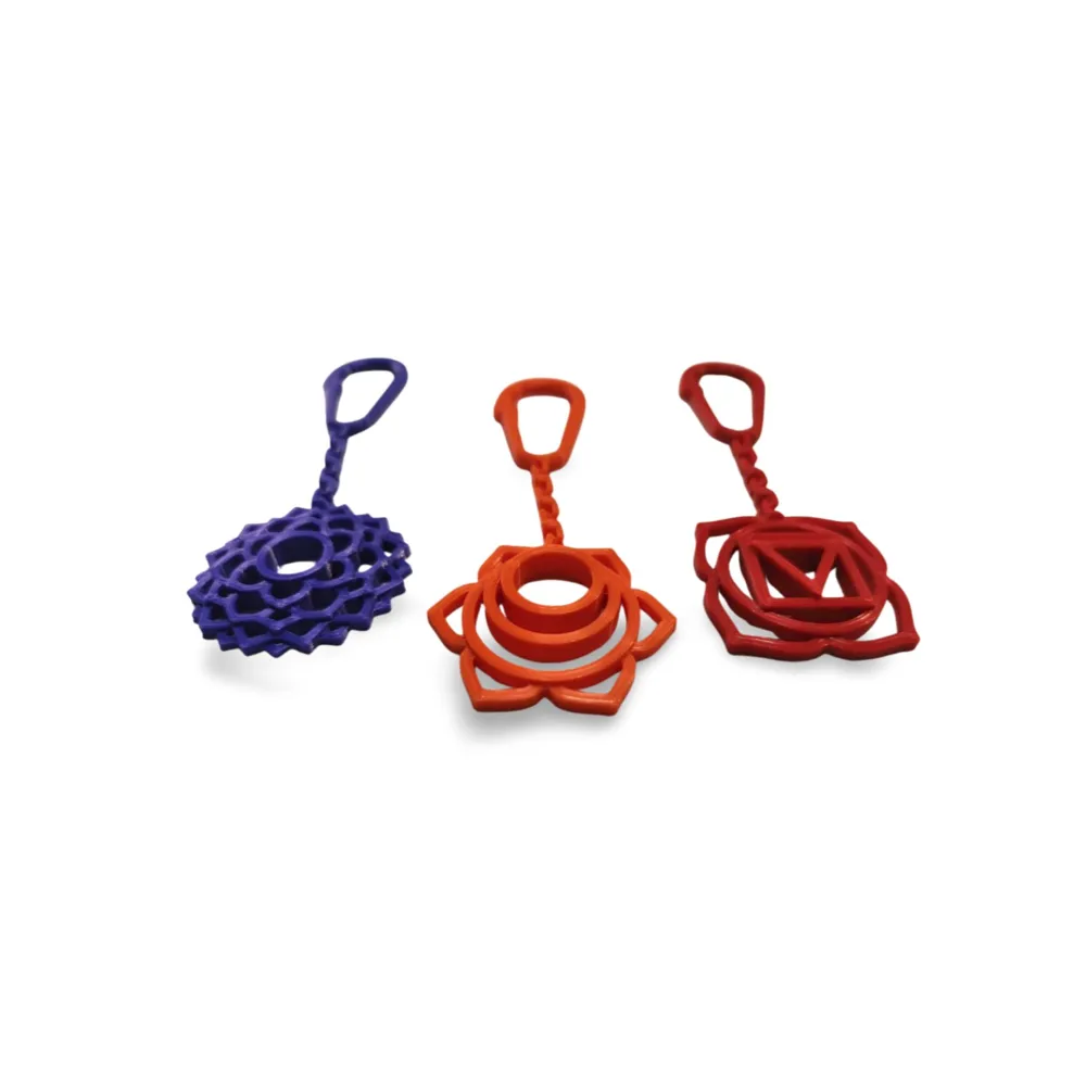 Chakras Keychain Set - Free 3D Print Model - MakerWorld