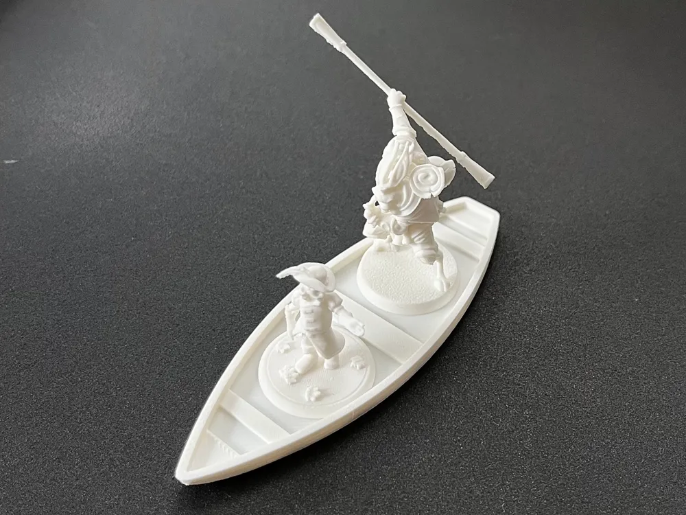 Row boat shape A for 25mm miniatures by Symonak - MakerWorld