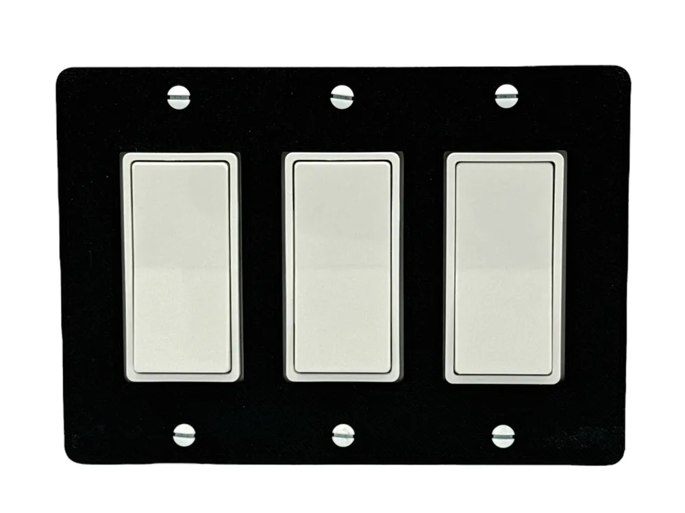 Flat Edge Electrical Covers, Gang Plates - Free 3D Print Model - MakerWorld