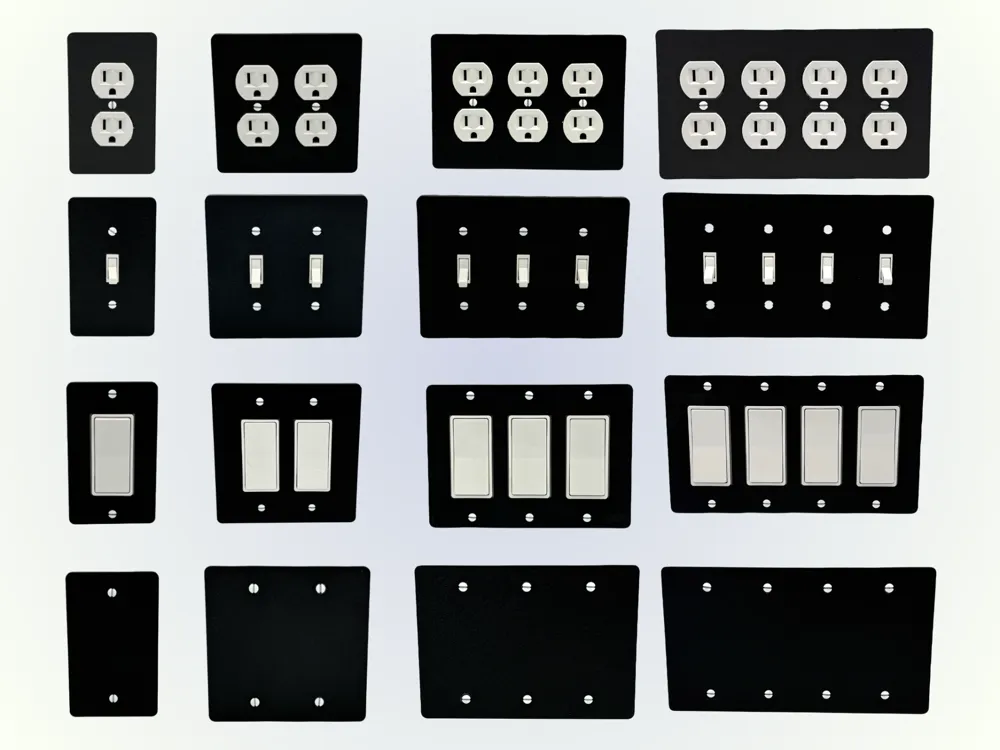 Flat Edge Electrical Covers, Gang Plates - Free 3D Print Model - MakerWorld