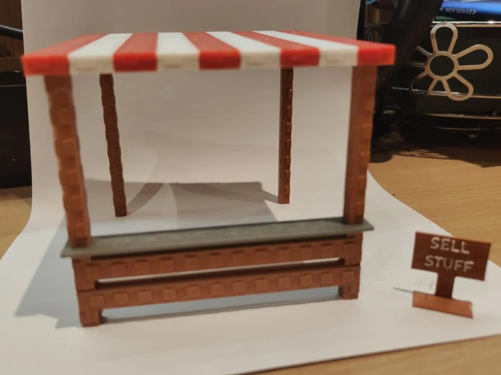 Roblox《Grow a Garden》主题的摊位模型 来自 Infill3D MakerWorld：免费下载 3D 模型