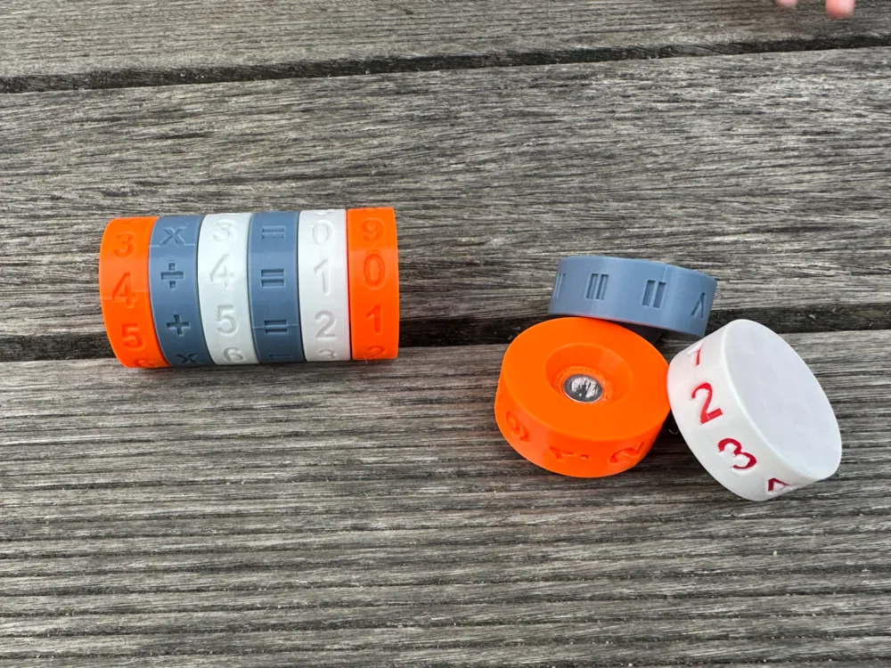 Math Fidget Practice Wheel Modular Learning Aid +,-,x,÷ by PS_Print ...