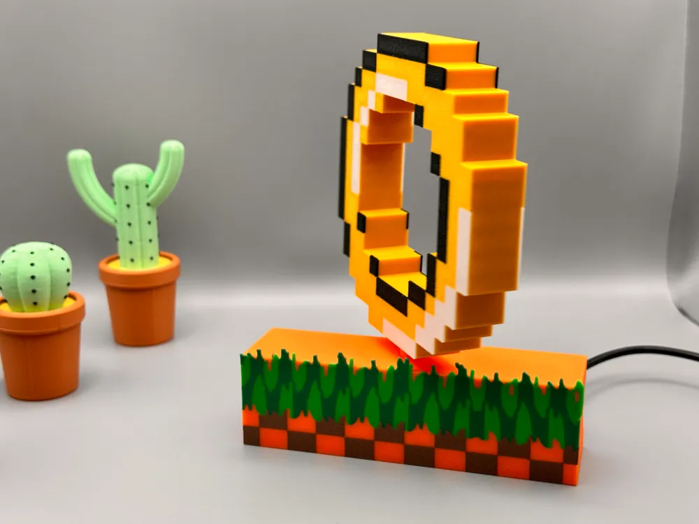 Spinning 8-Bit Sonic Gold Ring - LA001 TT Motor by Eternity ...