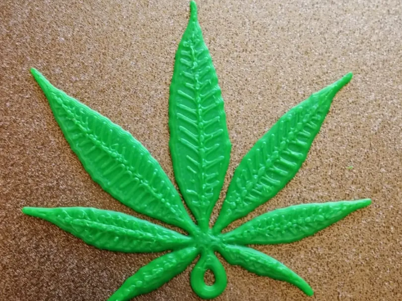 very nice marijuana leaf pendant - Free 3D Print Model - MakerWorld