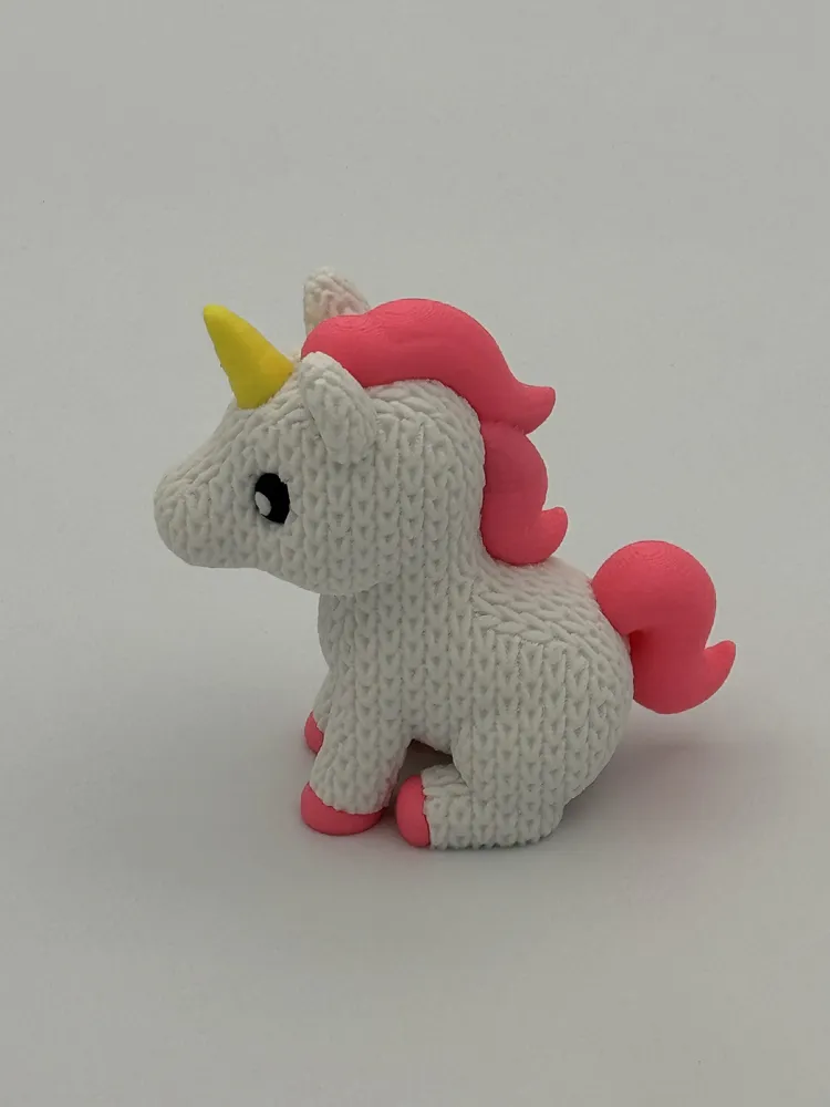 Cute Knitted Unicorn - Free 3D Print Model - MakerWorld