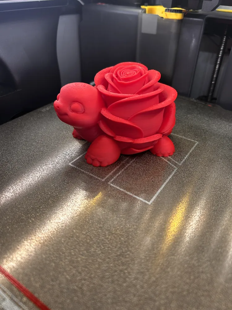 Valentine Turtle Holding a Rose – Cute Gift - Free 3D Print Model ...