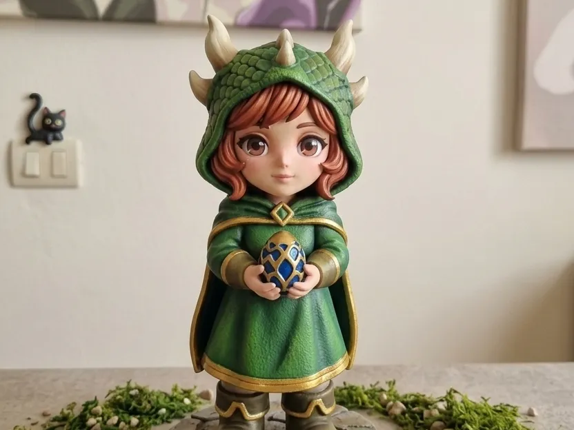 Female Half Dragon Mage - Free 3D Print Model - MakerWorld