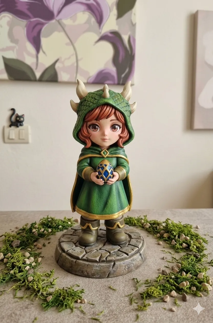 Female Half Dragon Mage - Free 3D Print Model - MakerWorld