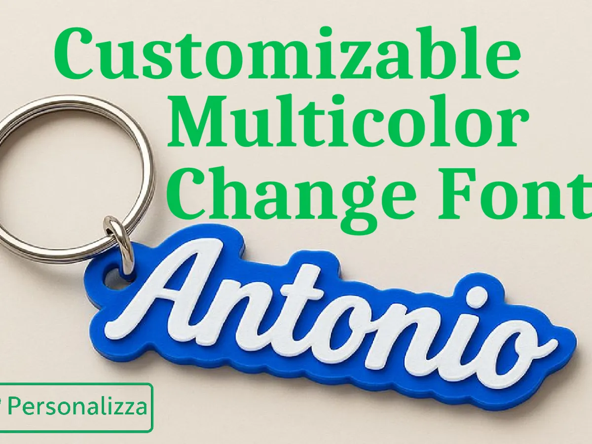 Personalized Name Keychain WRITE YOUR NAME by Antonio Langella MakerWorld: Download Free 3D Models