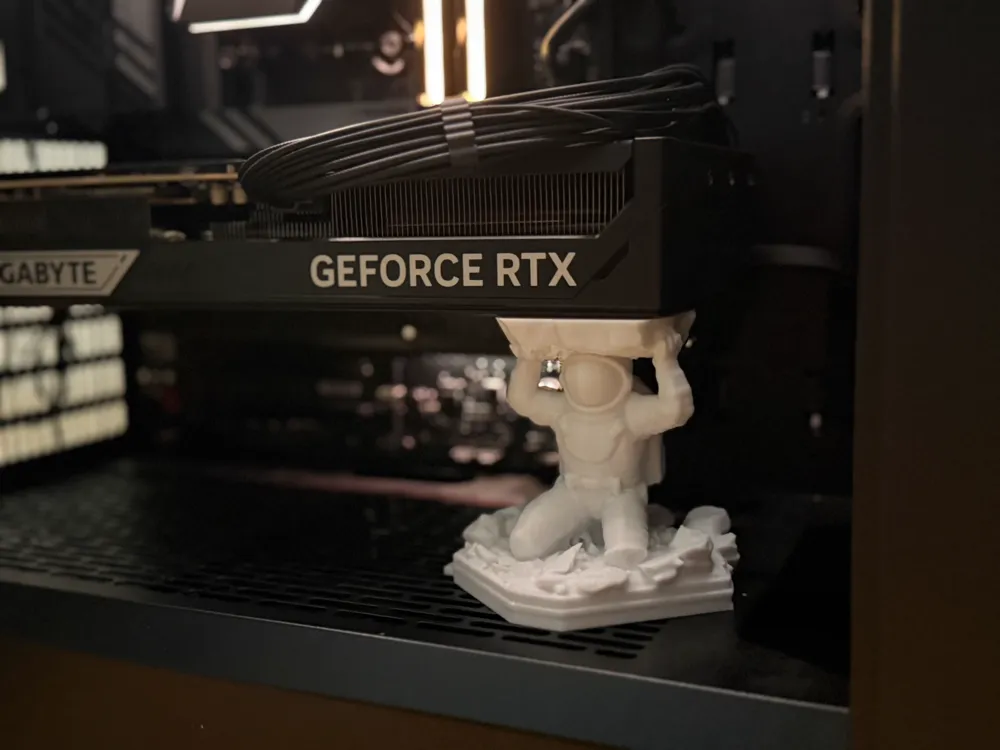 Astronaut GPU Support Stand - Free 3D Print Model - MakerWorld