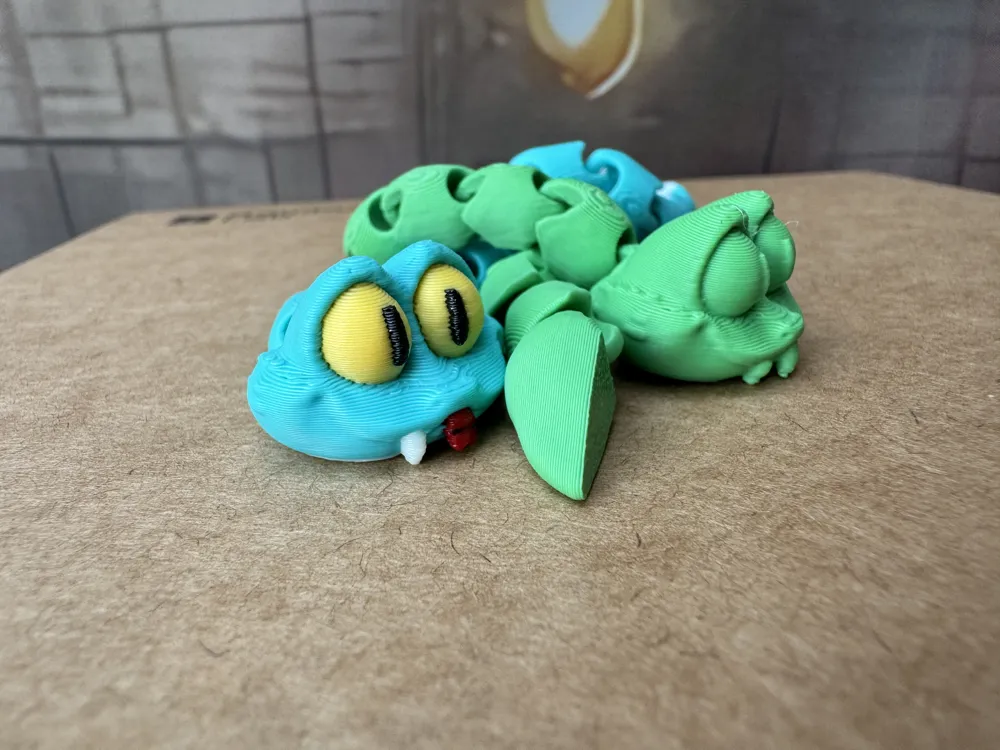 Gary De'Snake Tiny Flexi Snake - Free 3D Print Model - MakerWorld