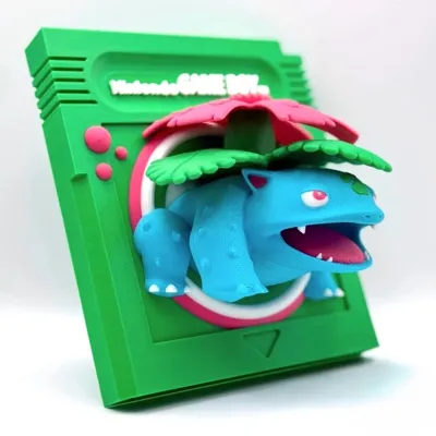 Venusaur Pokemon Green Game Boy Nintendo Cartridge by Nostalgic 3D ...