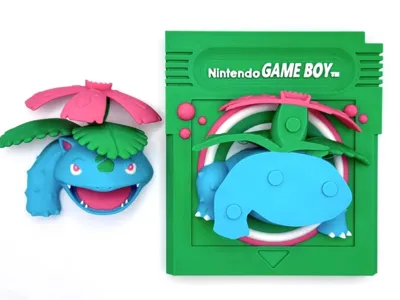 Venusaur Pokemon Green Game Boy Nintendo Cartridge by Nostalgic 3D ...
