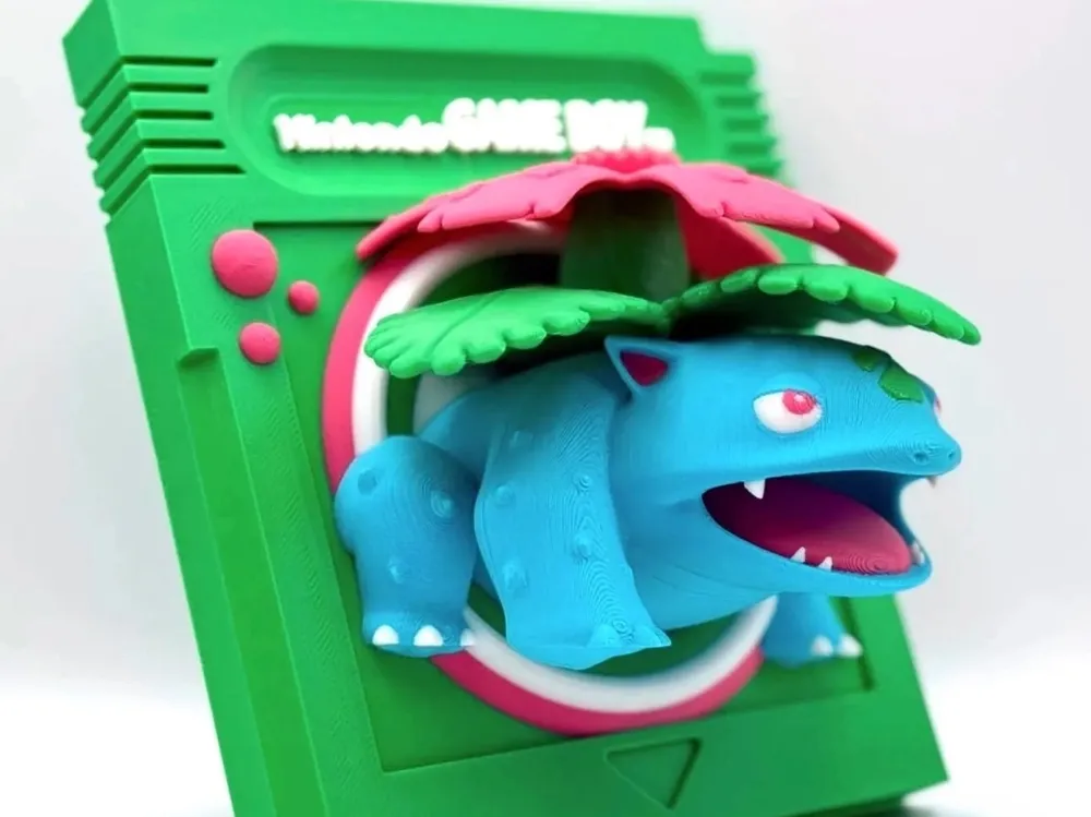 Venusaur Pokemon Green Game Boy Nintendo Cartridge by Nostalgic 3D ...