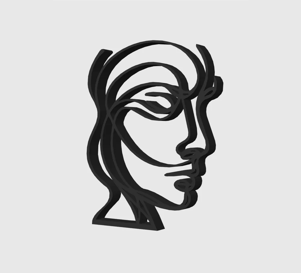 Man head standing sculpture by dubmehard - MakerWorld