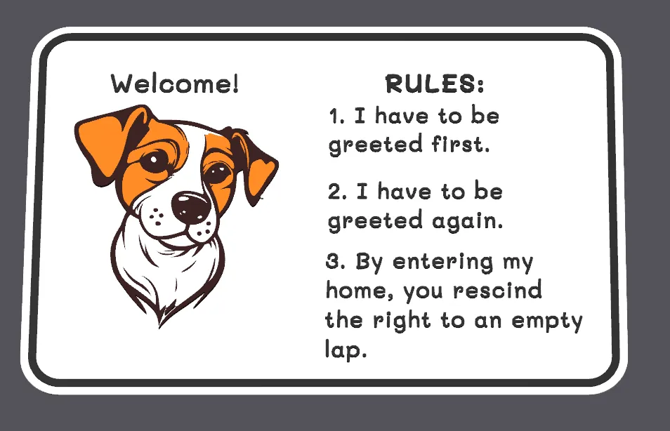 Jack Russell Welcome Sign by The Camulet - MakerWorld