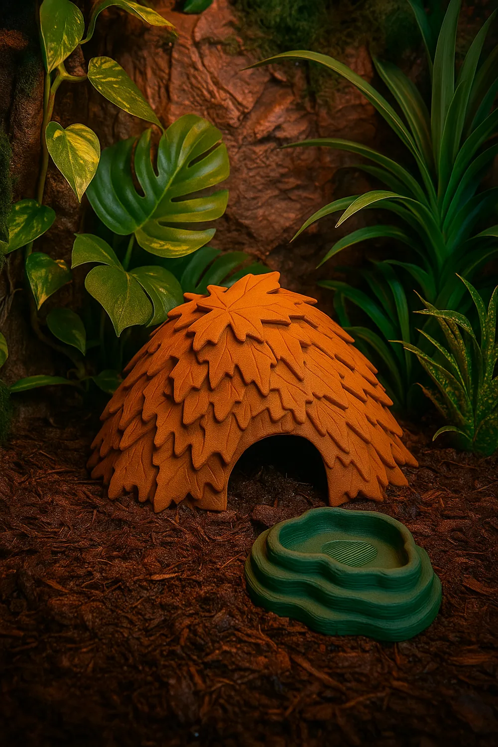 Autumn Leaf Hide – Forest Floor Reptile Decor - Free 3D Print Model ...