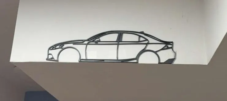 Lexus ls300 silhouette wall art by Vargoh3D - MakerWorld