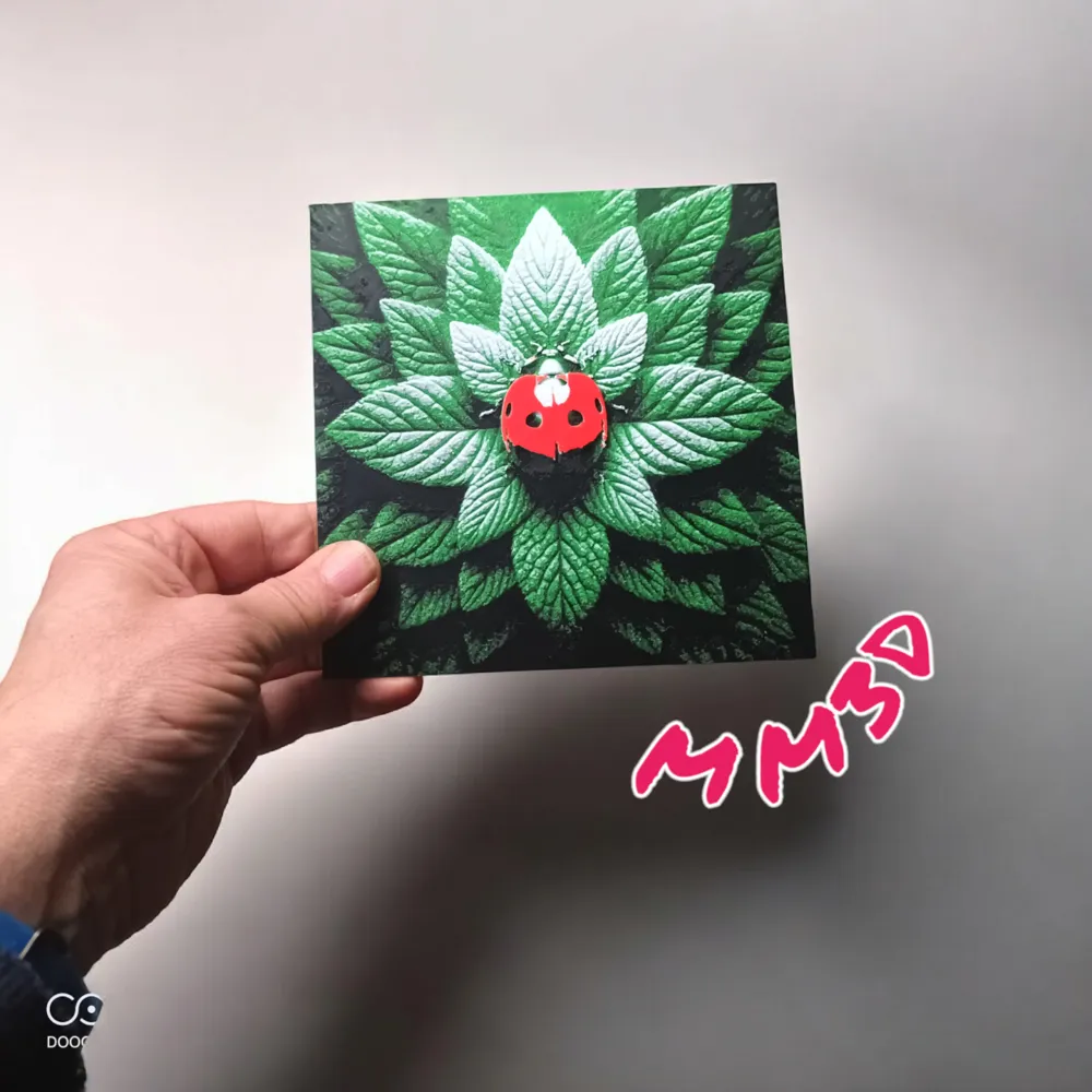 ladybug on leaves Hueforge by Michele MM3D - MakerWorld