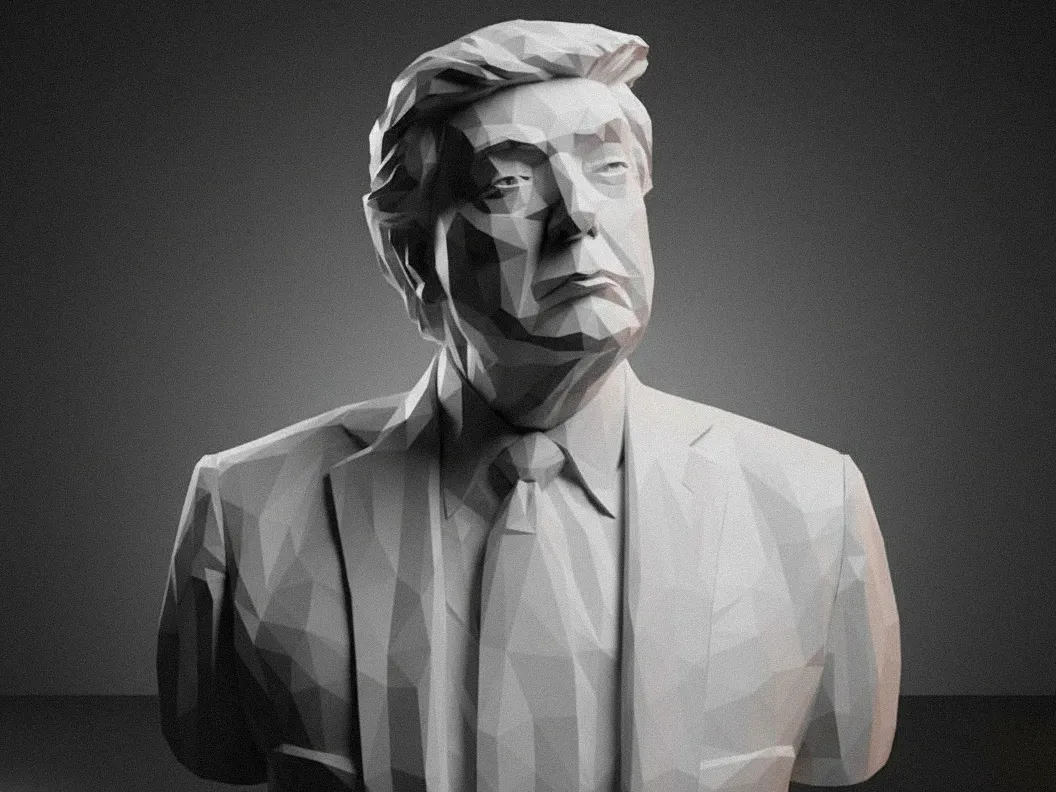 Busto de Donald Trump | Arte moderno de baja poli - Modelo de impresión ...