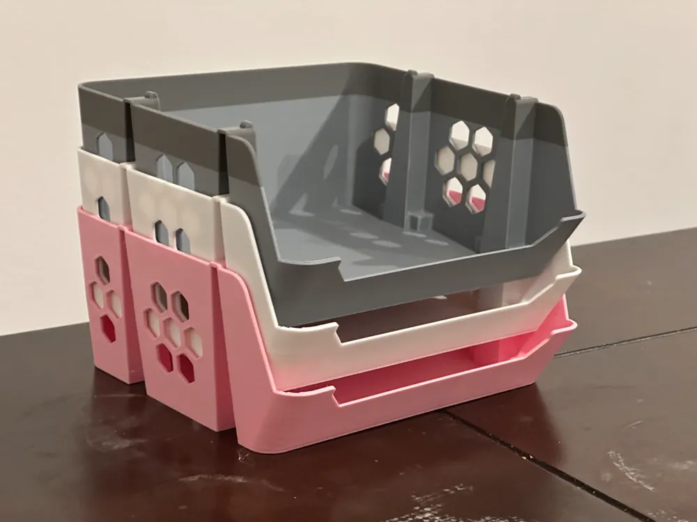 Dual-Stacking Storage Box: Nest or Stack by user_3100881697 - MakerWorld