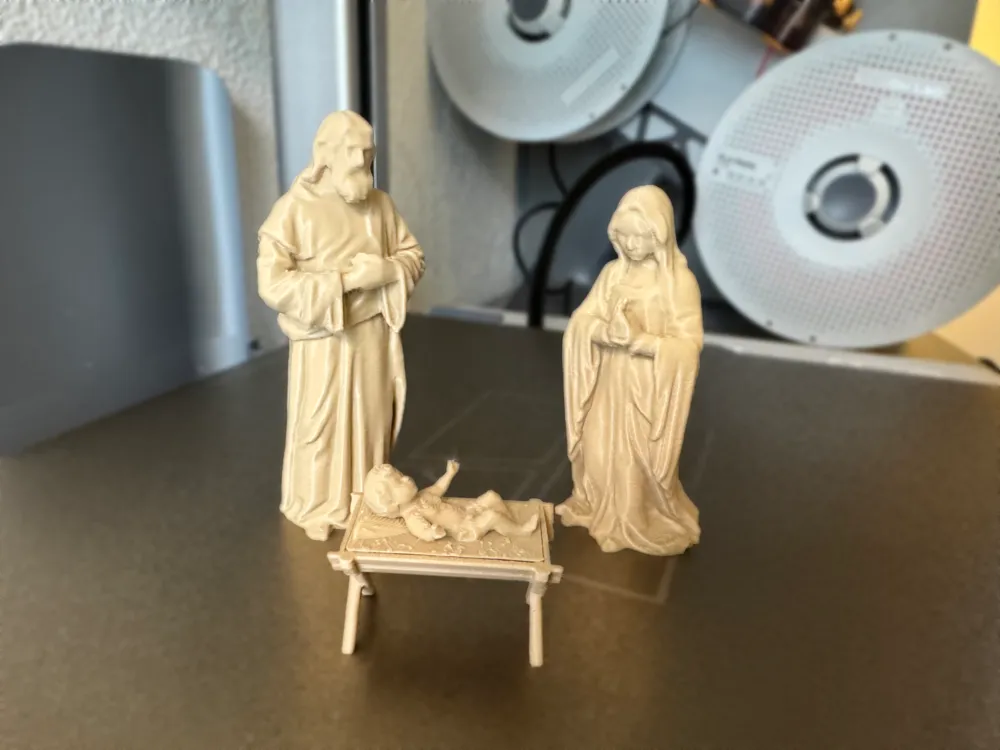 Nativity Family Scene: Mary, Joseph, and Cradle by Bearygreat ...