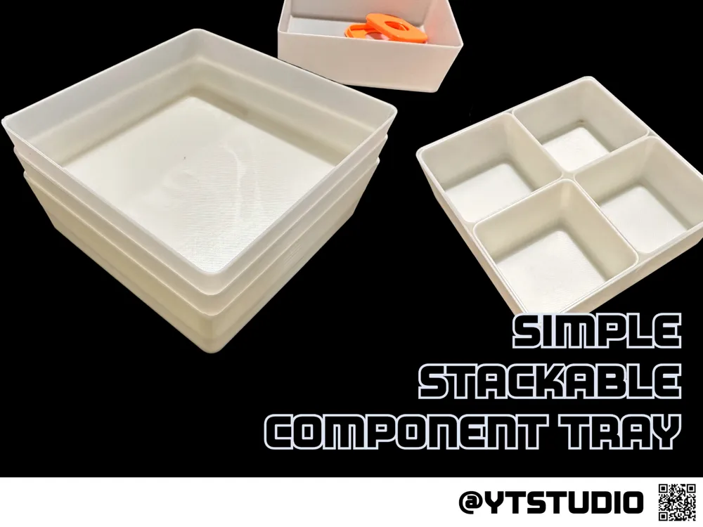 Simple Stackable Component Tray by @YTStudio - MakerWorld
