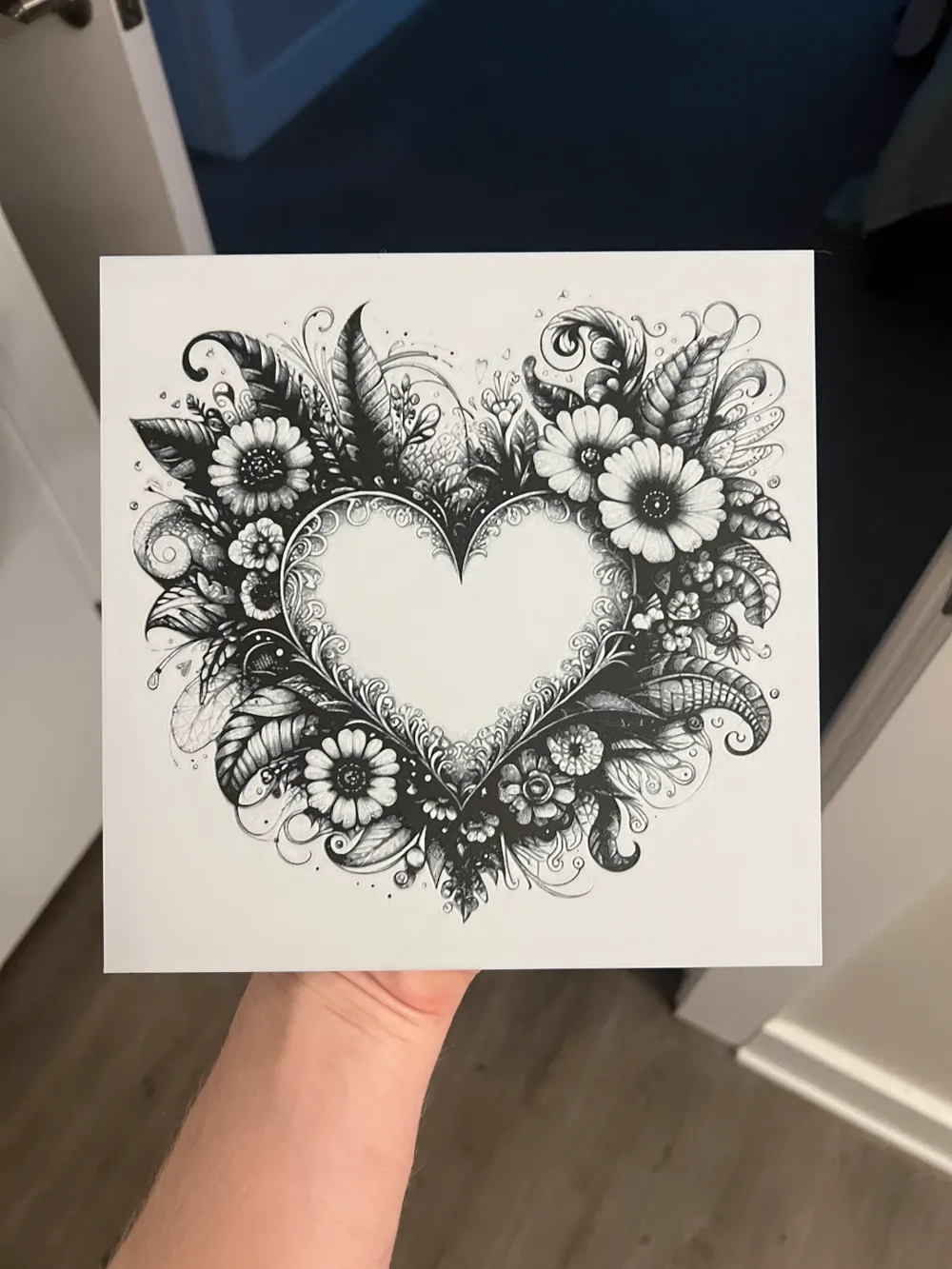 Blossoming Heart Flower Hueforge by RP47 - MakerWorld