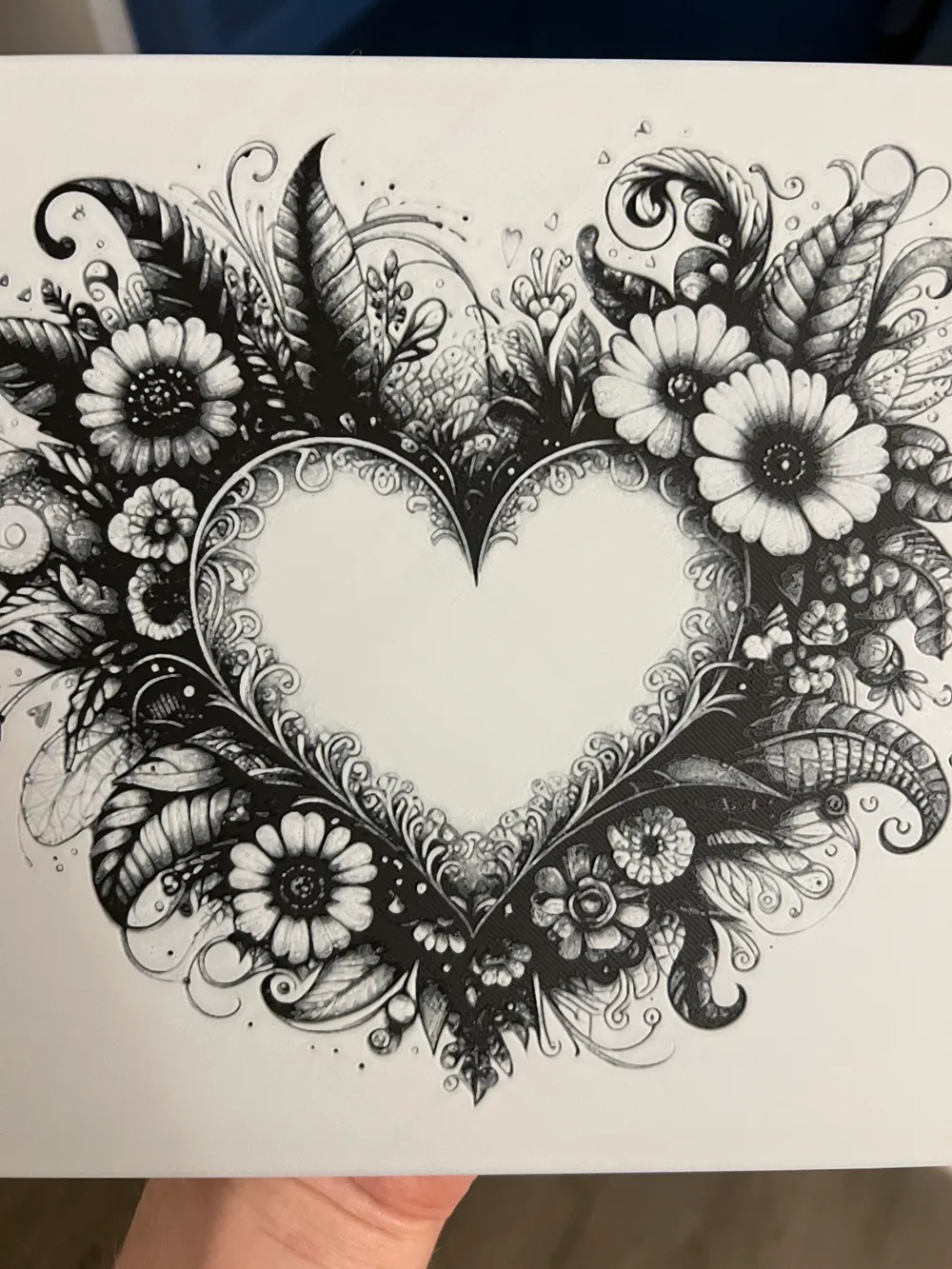 Blossoming Heart Flower Hueforge by RP47 - MakerWorld