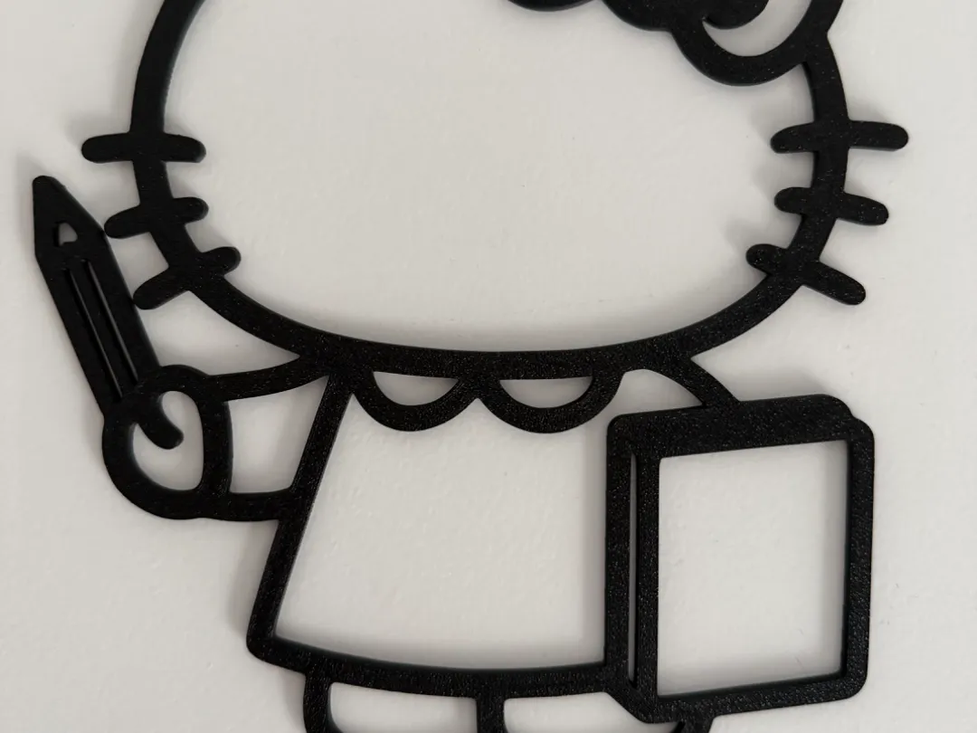 Hello Kitty drawing - Free 3D Print Model - MakerWorld