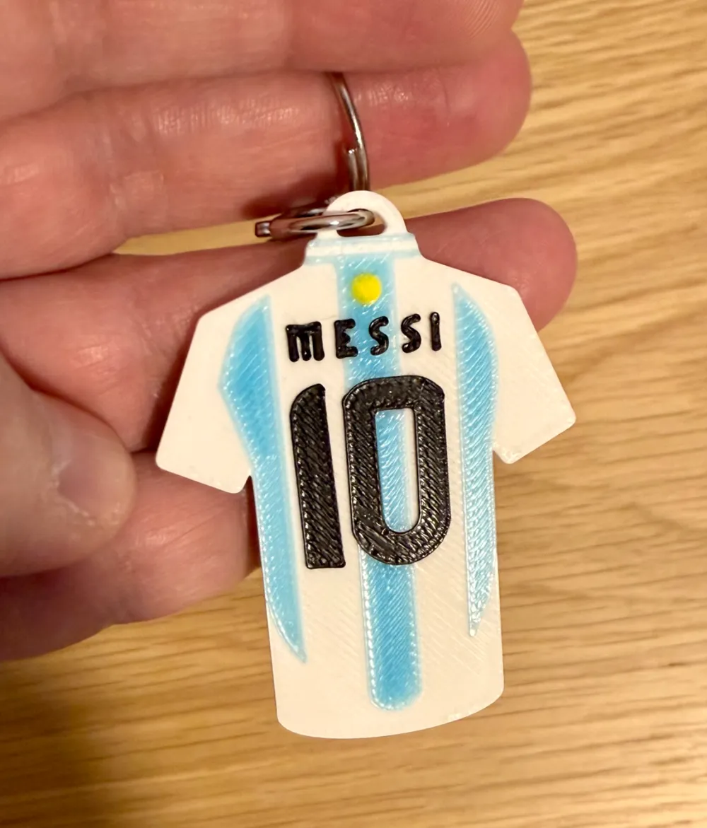 Argentina Messi Jersey keychain by lgallard - MakerWorld