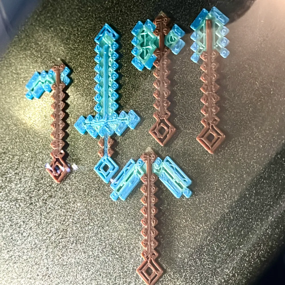 Minecraft Keychain Pendant - Free 3D Print Model - MakerWorld