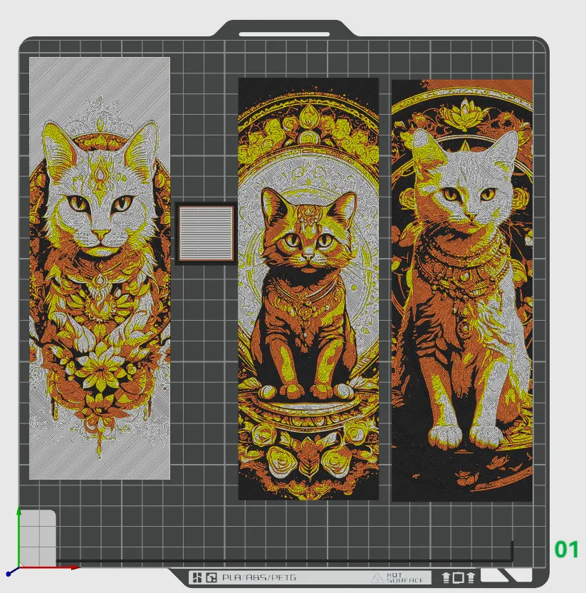 Gold Cats - Art of Cat Portraits dressed in gold and finery - Set of 3 ...